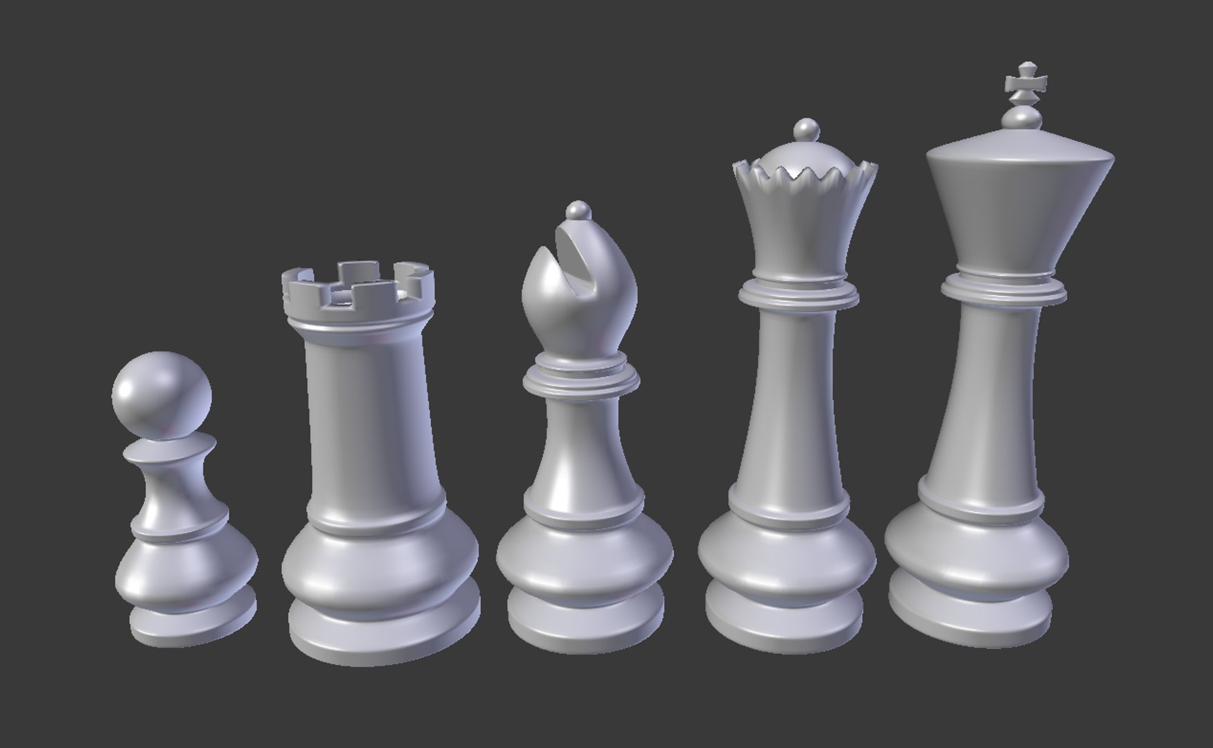 3D Pawn Queen Chess Pieces Model - TurboSquid 1323069