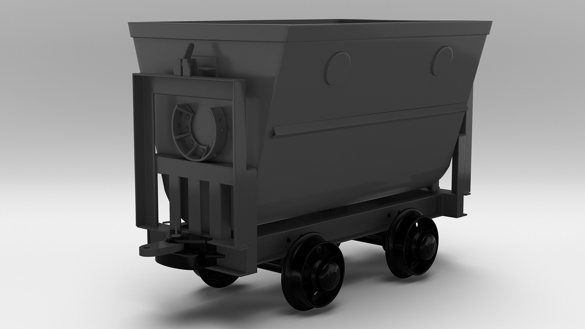 3D model Mining Rail Cart Black New - TurboSquid 2115355