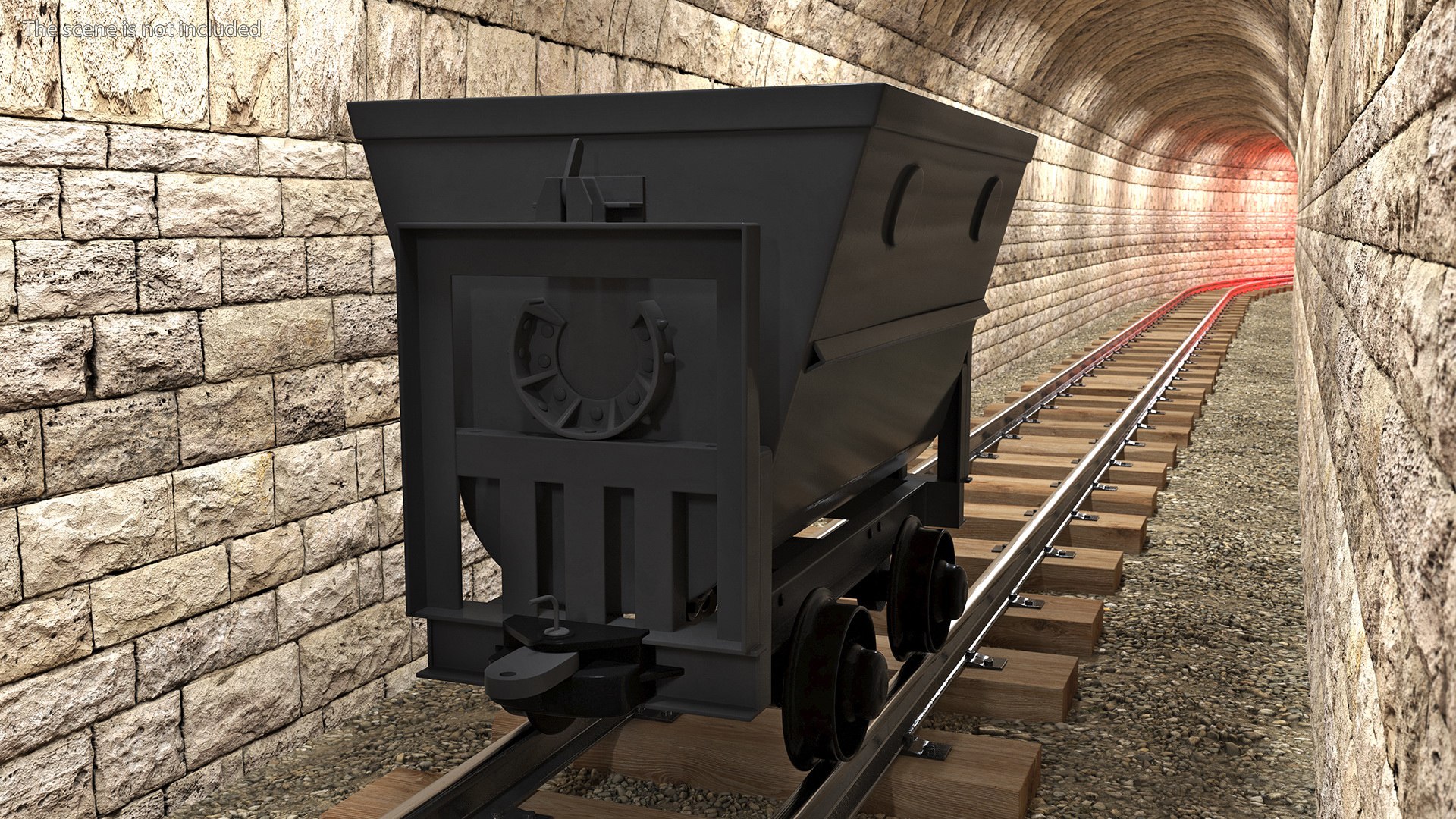 3D model Mining Rail Cart Black New - TurboSquid 2115355