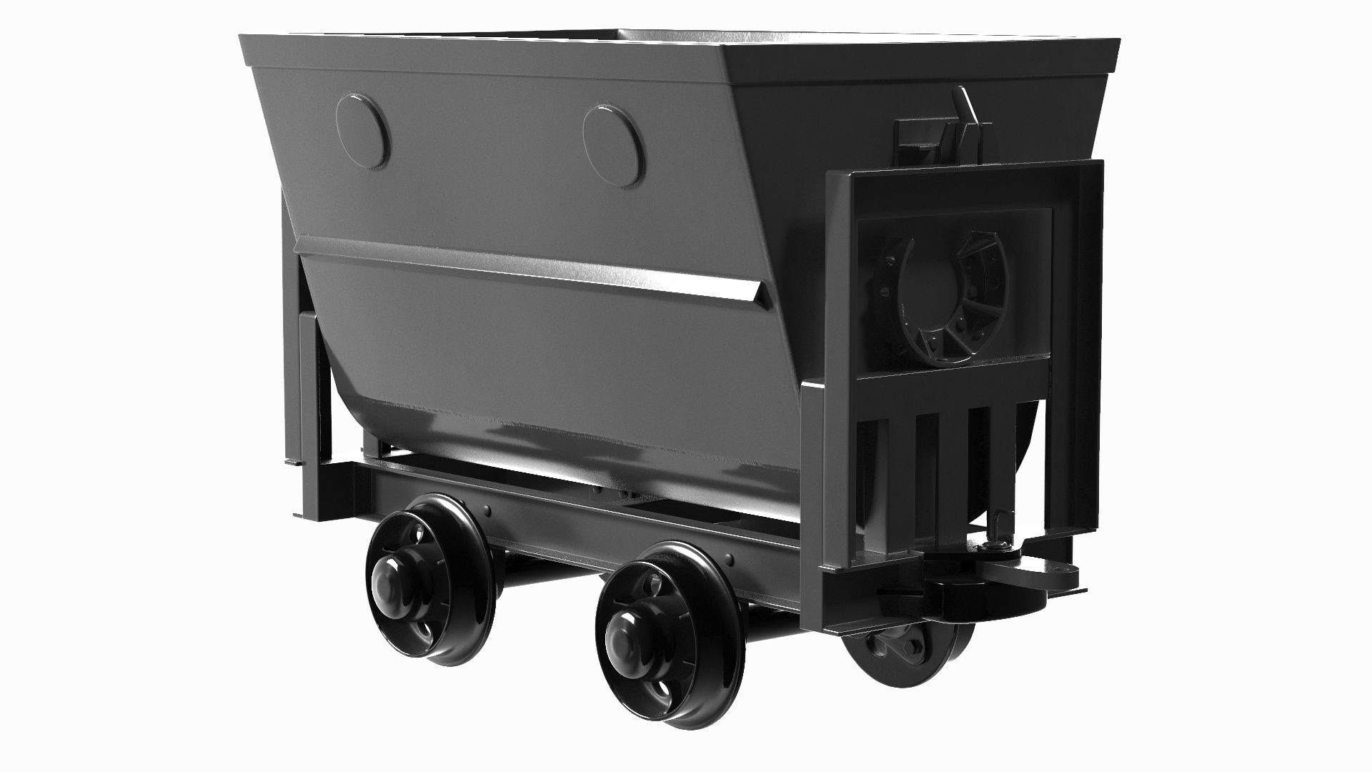 3D Model Mining Rail Cart Black New - TurboSquid 2115355