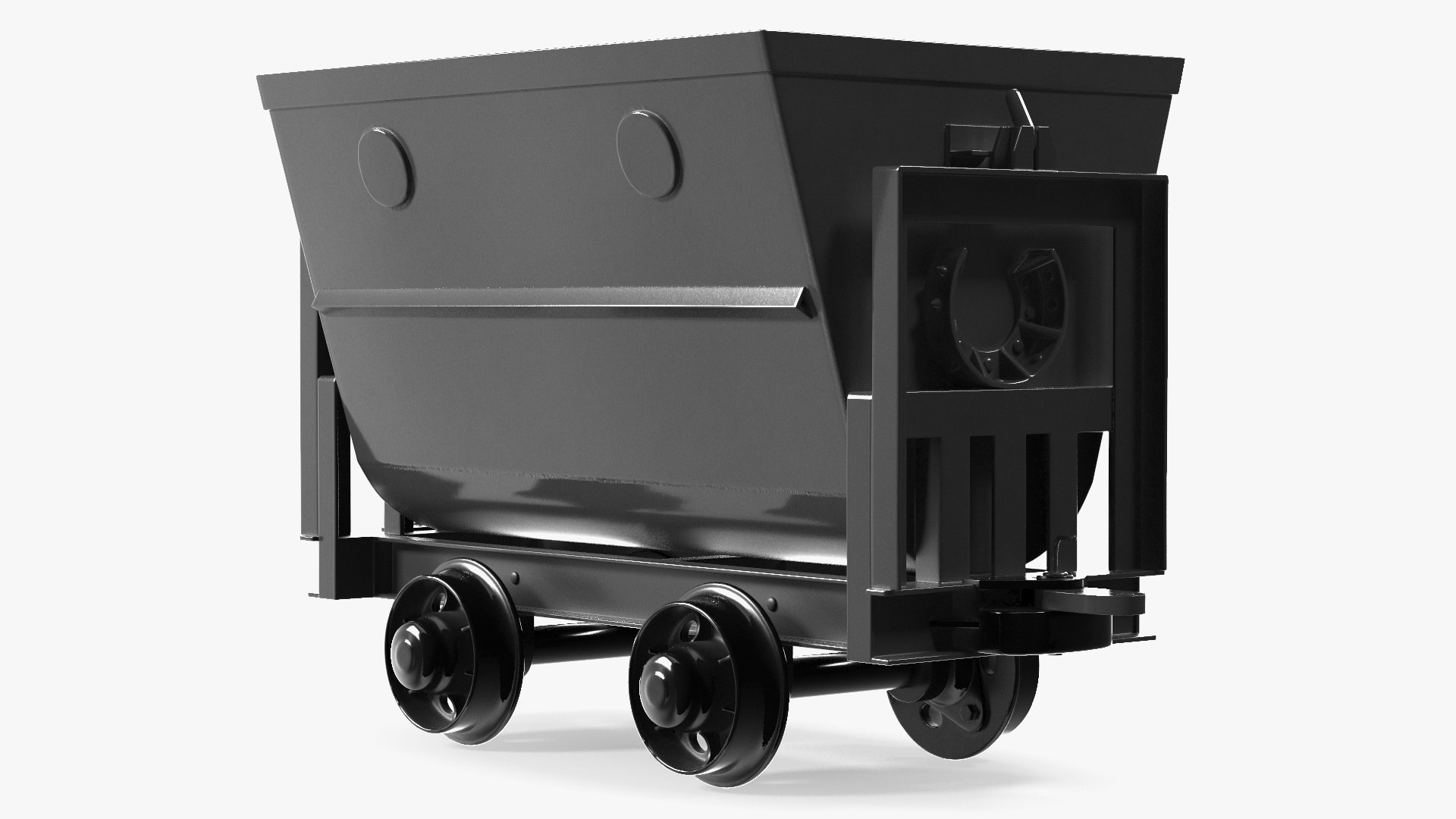 3D model Mining Rail Cart Black New - TurboSquid 2115355