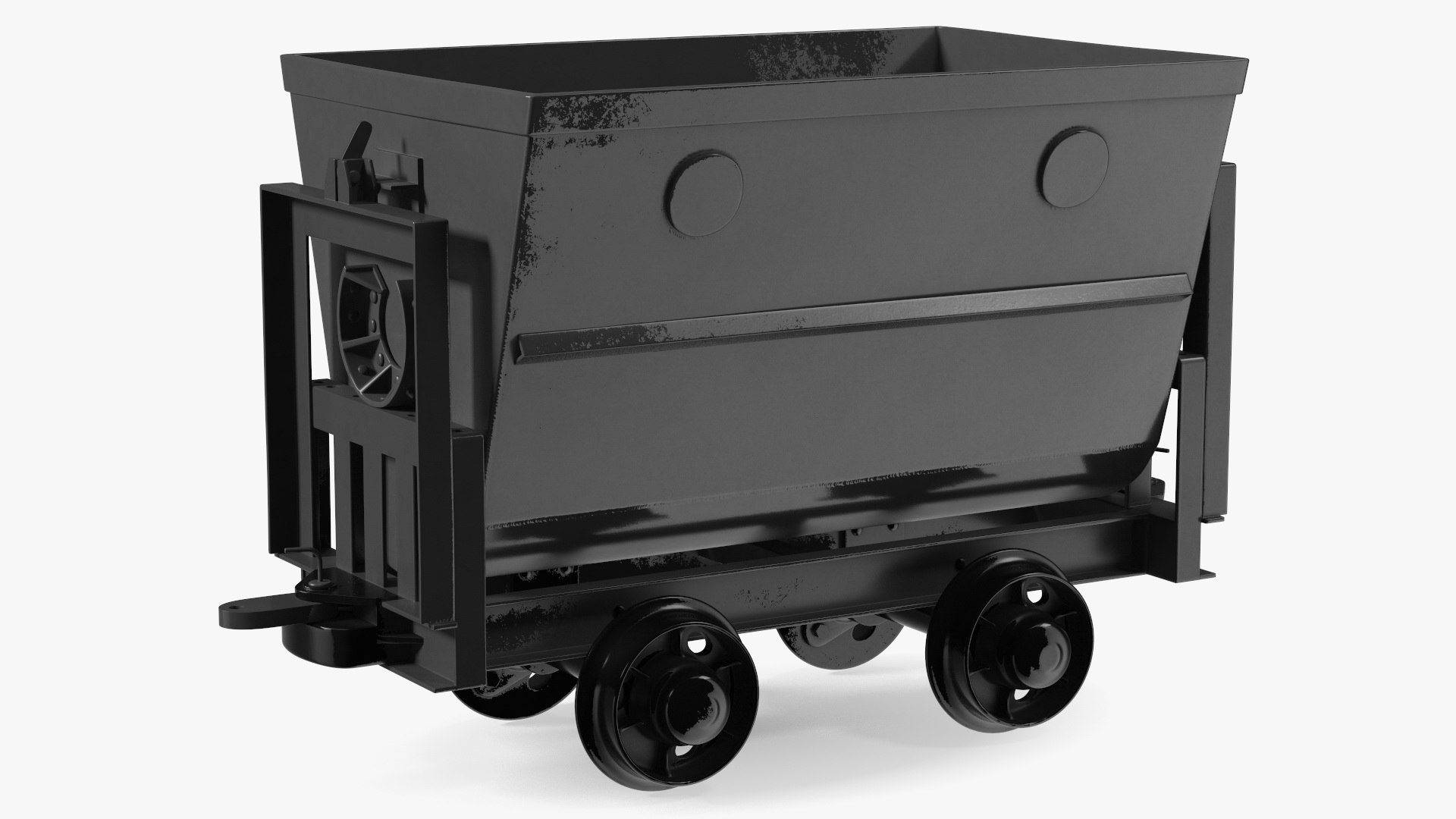 3D model Mining Rail Cart Black New - TurboSquid 2115355