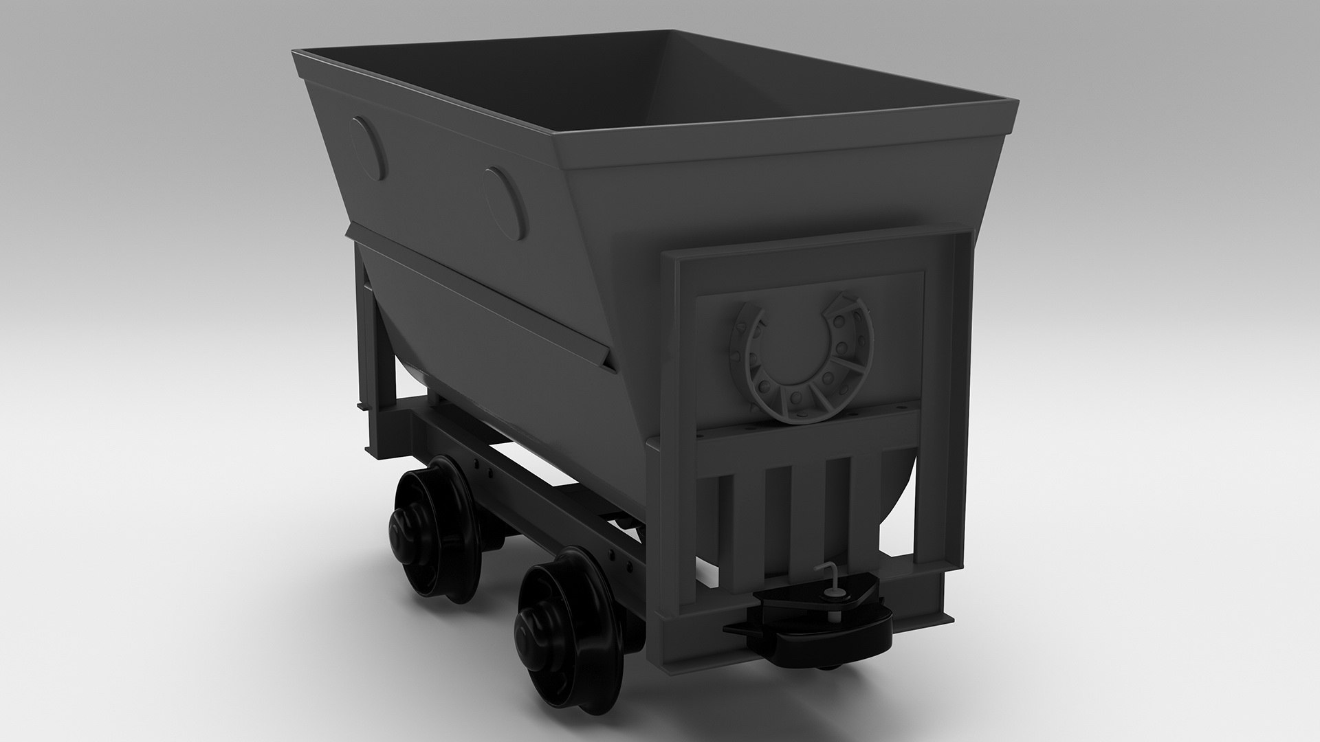 3D model Mining Rail Cart Black New - TurboSquid 2115355