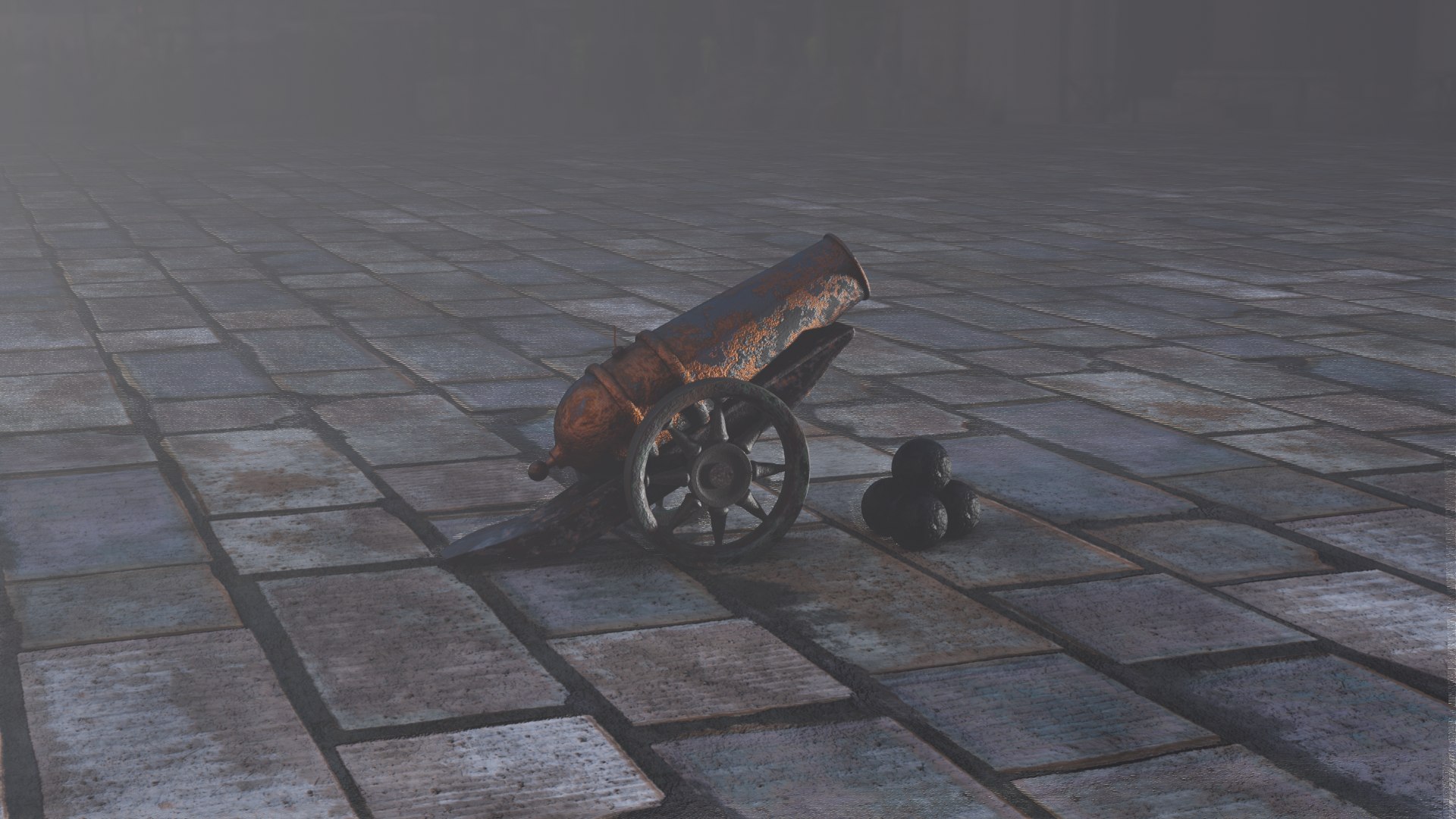 3D Rusty Cannon - TurboSquid 1969696