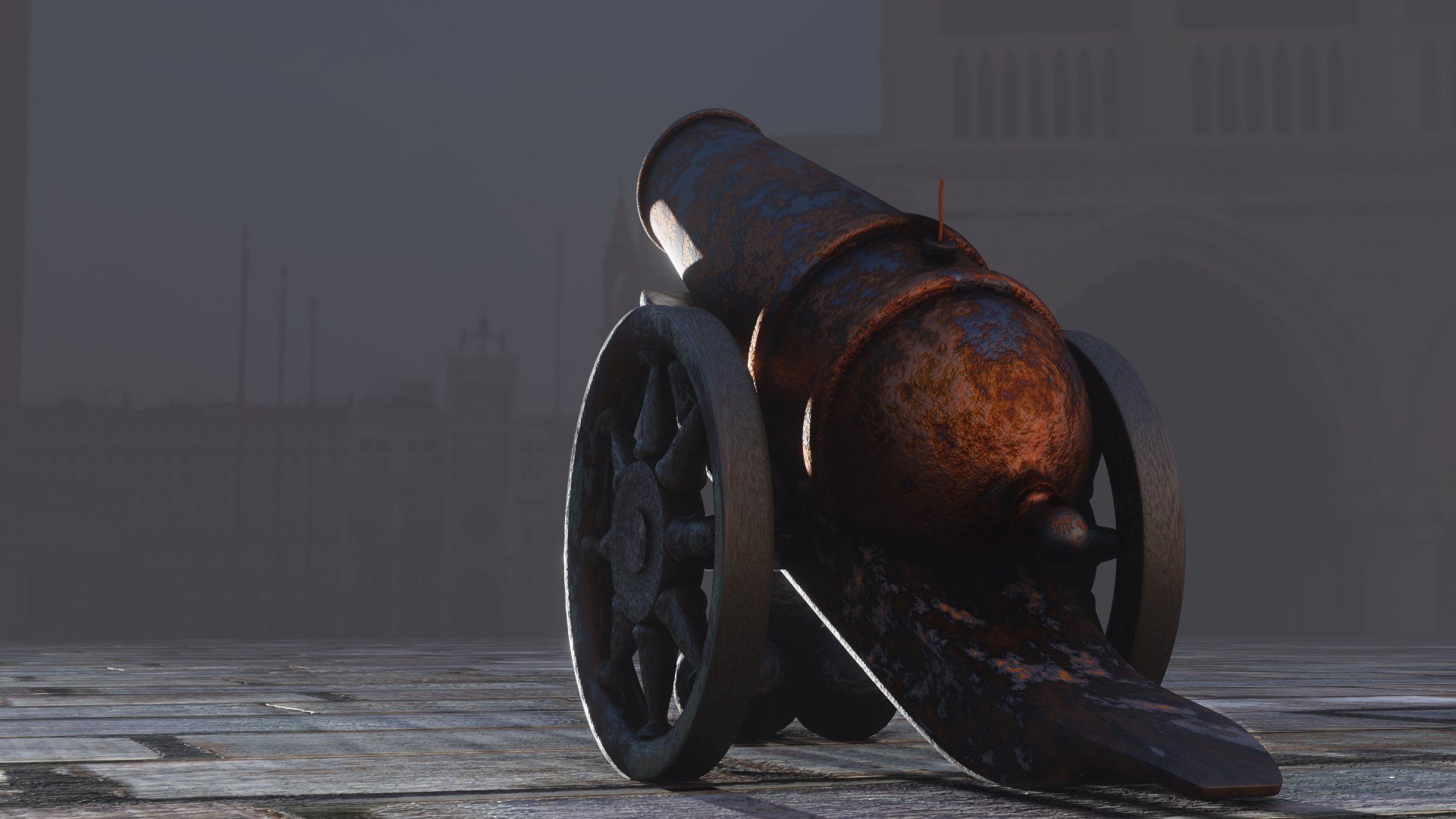 3D Rusty Cannon - TurboSquid 1969696