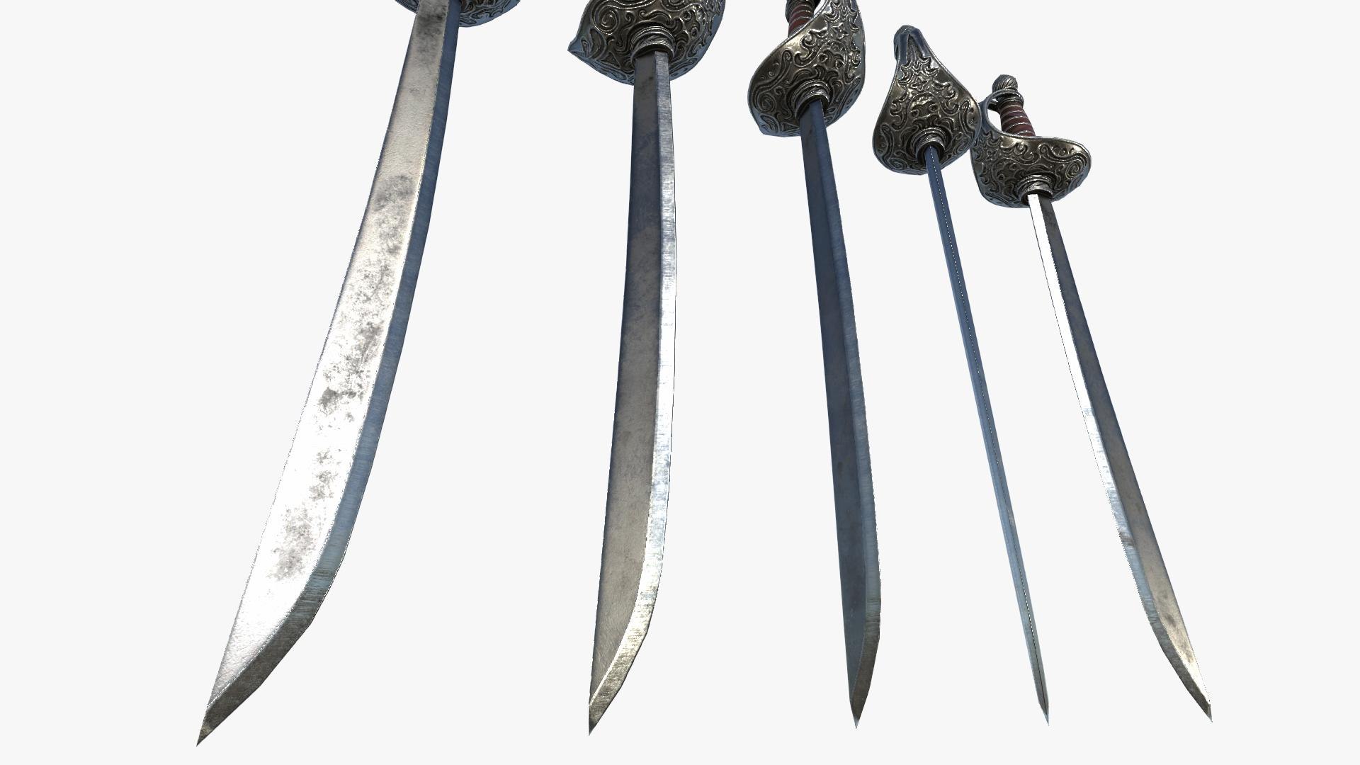 Fantasy Sword RPG European Cutlass Blade Curved Sword Saber Shortsword ...