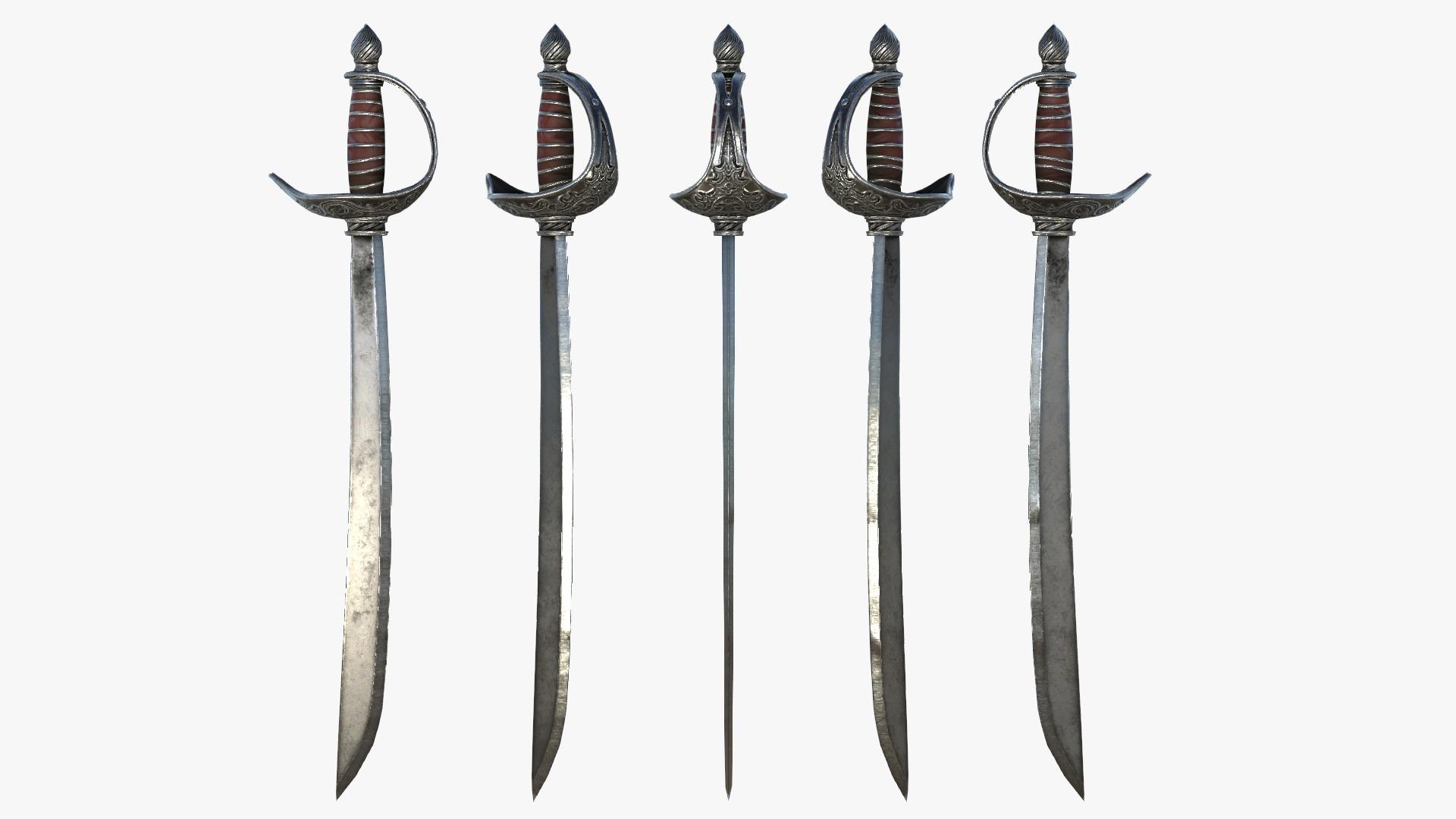 Fantasy Sword RPG European Cutlass Blade Curved Sword Saber Shortsword ...