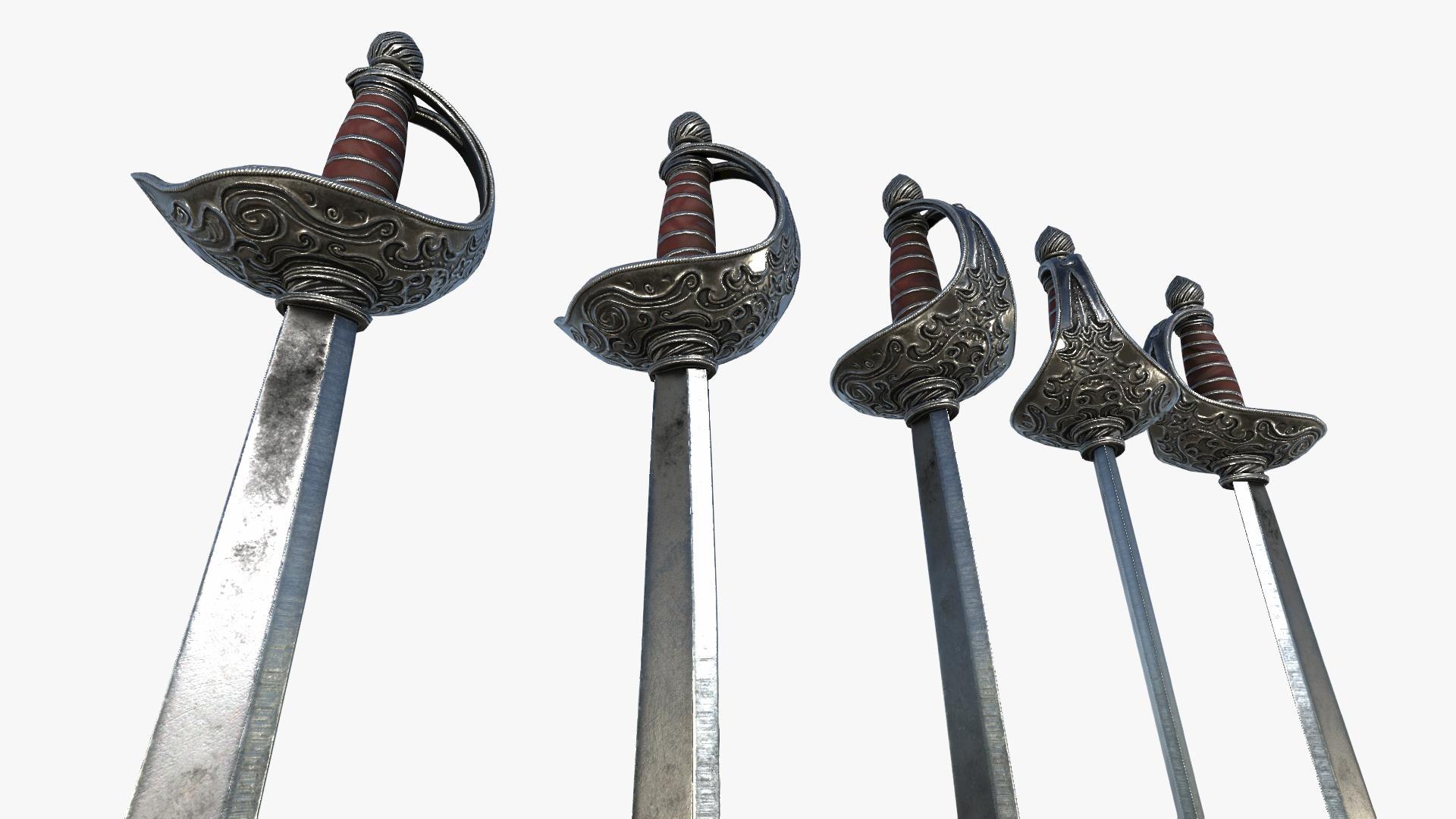 Fantasy Sword RPG European Cutlass Blade Curved Sword Saber Shortsword ...