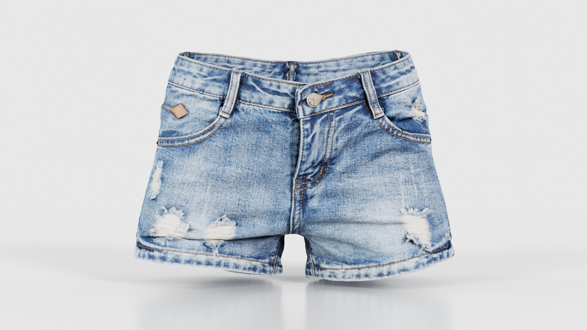3D Ripped Mini Jeans Shorts Remastered - TurboSquid 2361906