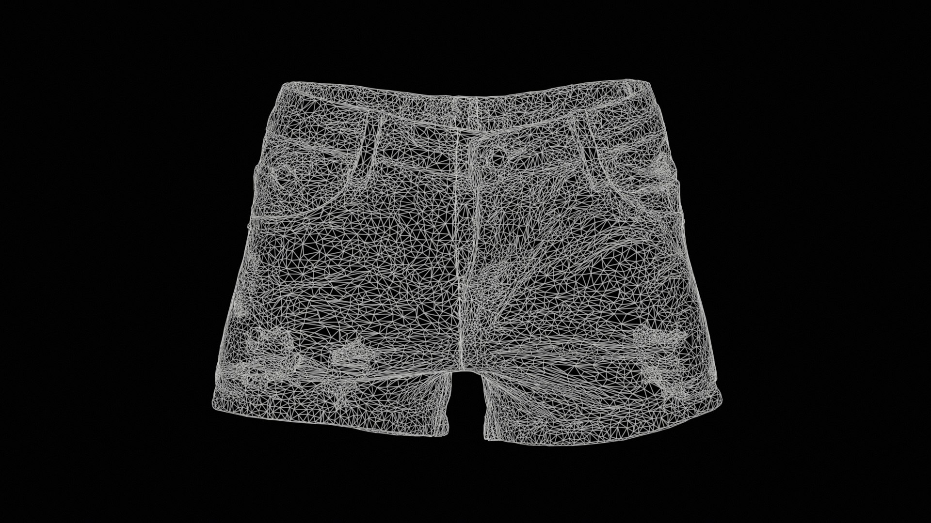 3D Ripped Mini Jeans Shorts Remastered - TurboSquid 2361906