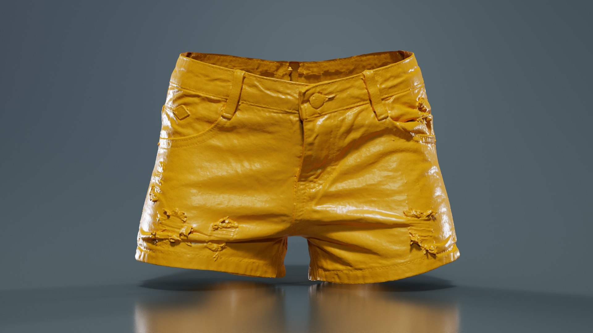 3D Ripped Mini Jeans Shorts Remastered - TurboSquid 2361906