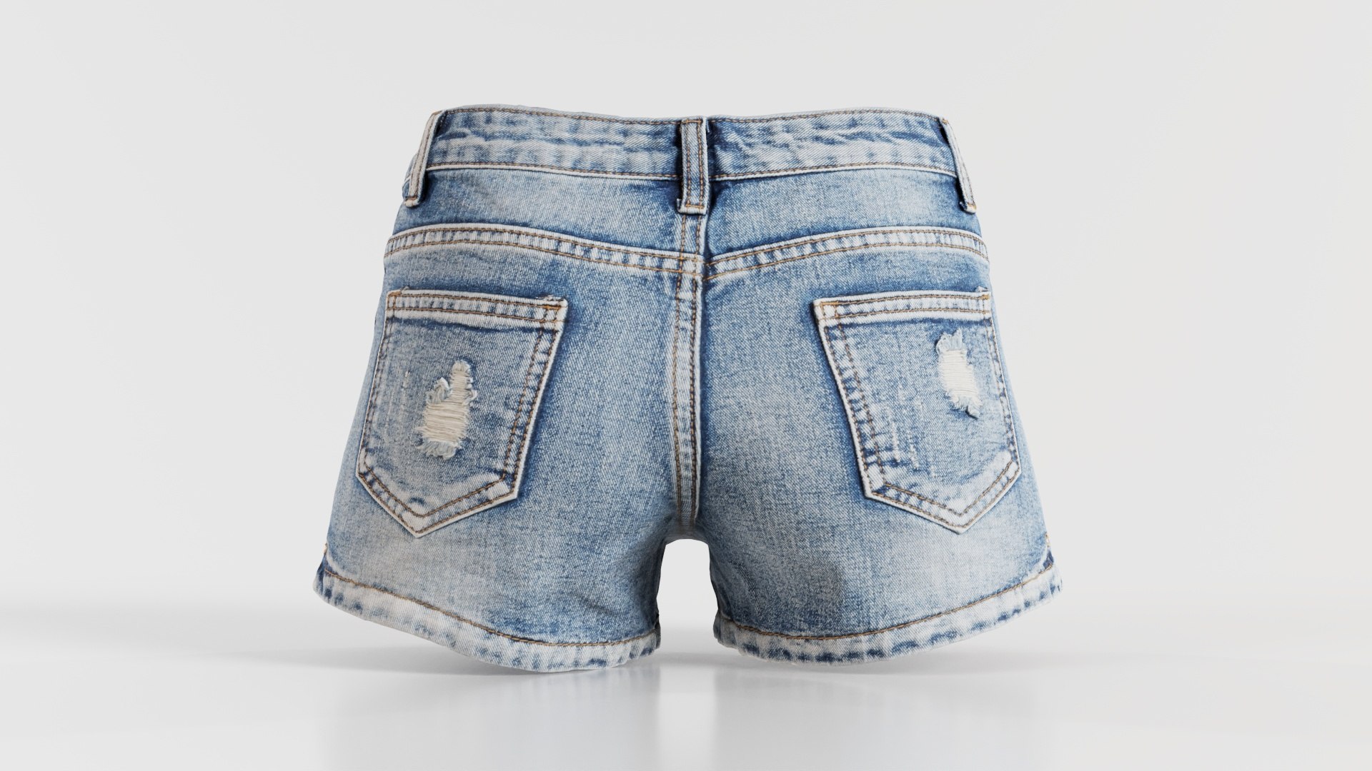 3D Ripped Mini Jeans Shorts Remastered - TurboSquid 2361906