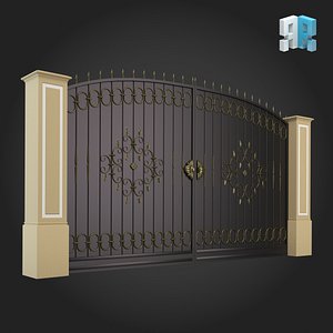 Classic Gate Elegant 3d Model