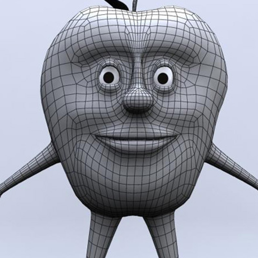 3d Apple Character Modeled Model
