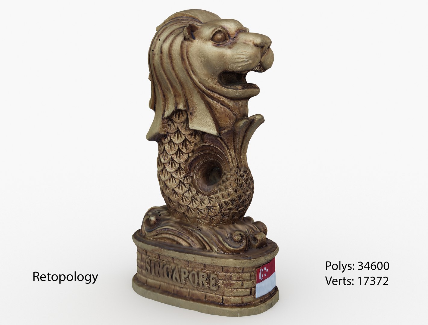 Merlion Figurine 3D - TurboSquid 1648459