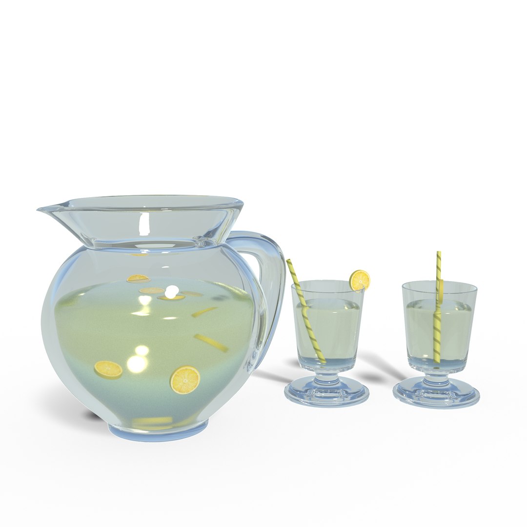 Lemonade Set Model - TurboSquid 2099598