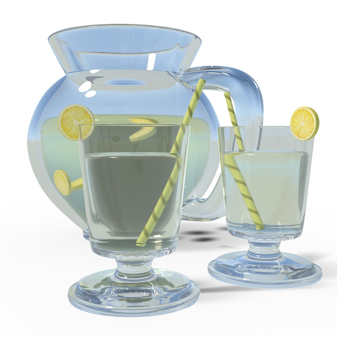Lemonade Set Model - TurboSquid 2099598