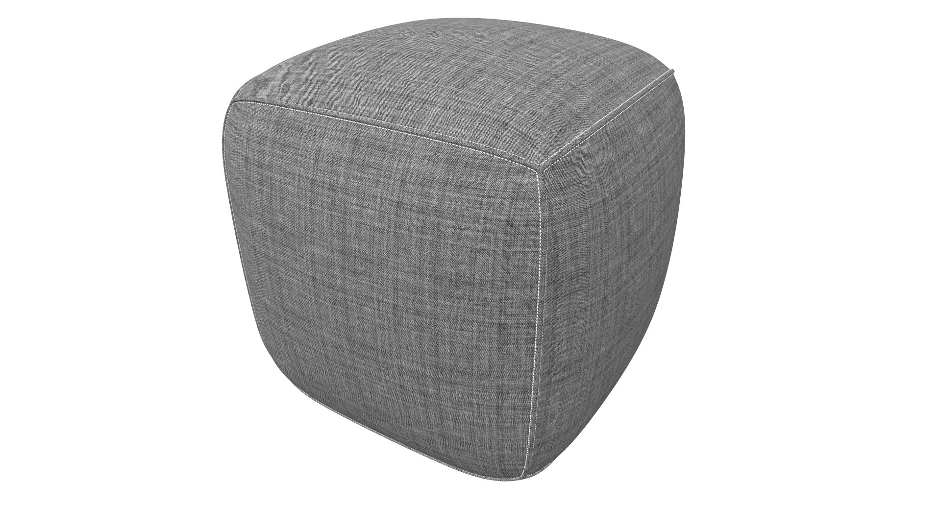Pouf Grey Fabric 3D Model - TurboSquid 2064113