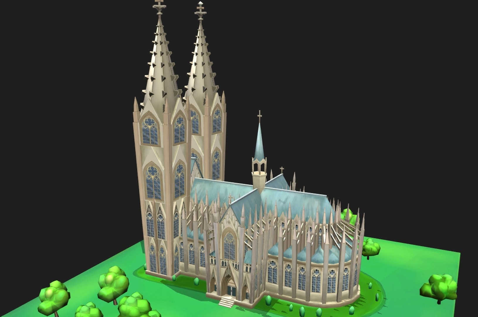 3D Architectural Cathedral Cologne World Model - TurboSquid 1276644