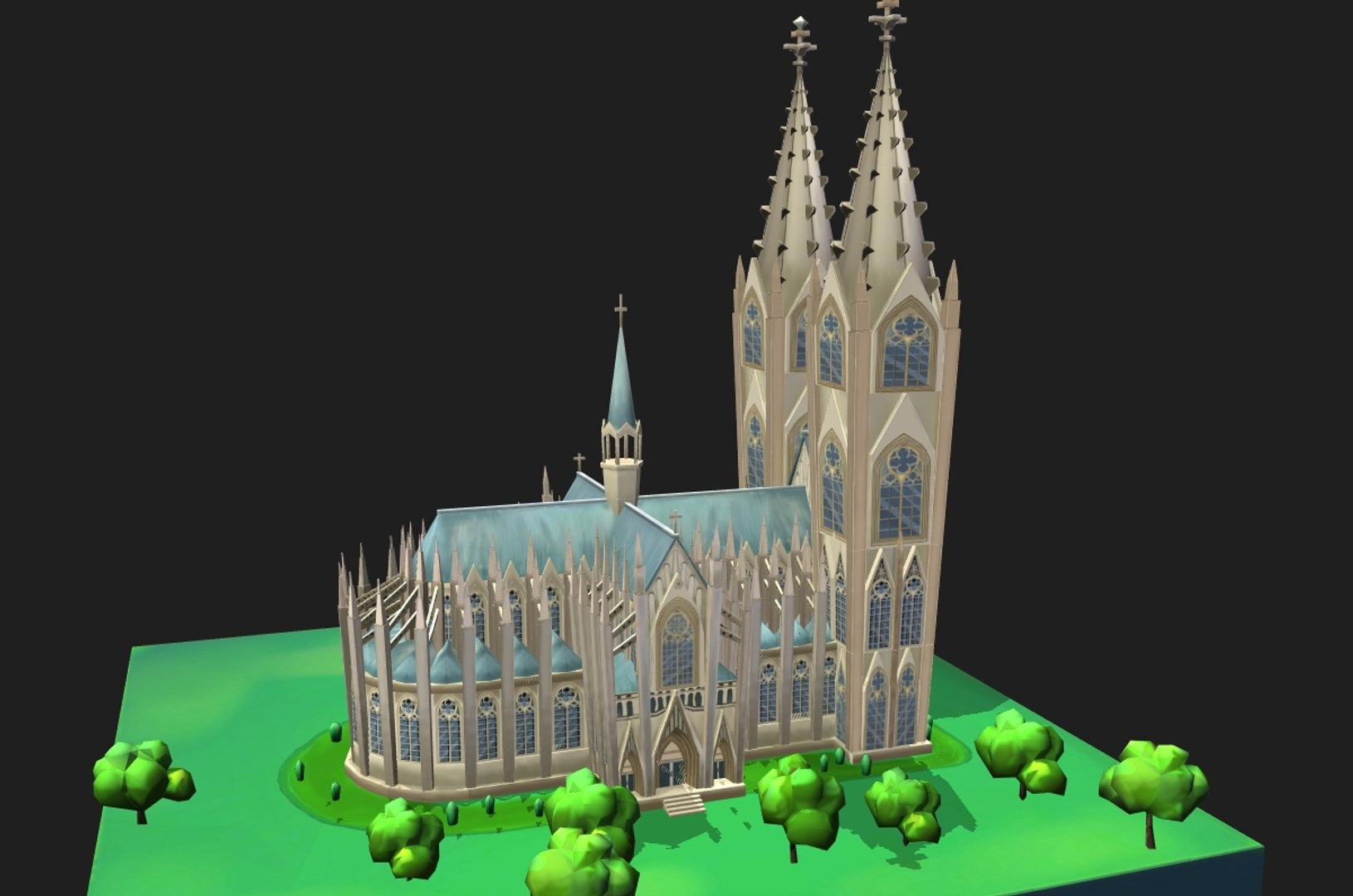 3D Architectural Cathedral Cologne World Model - TurboSquid 1276644