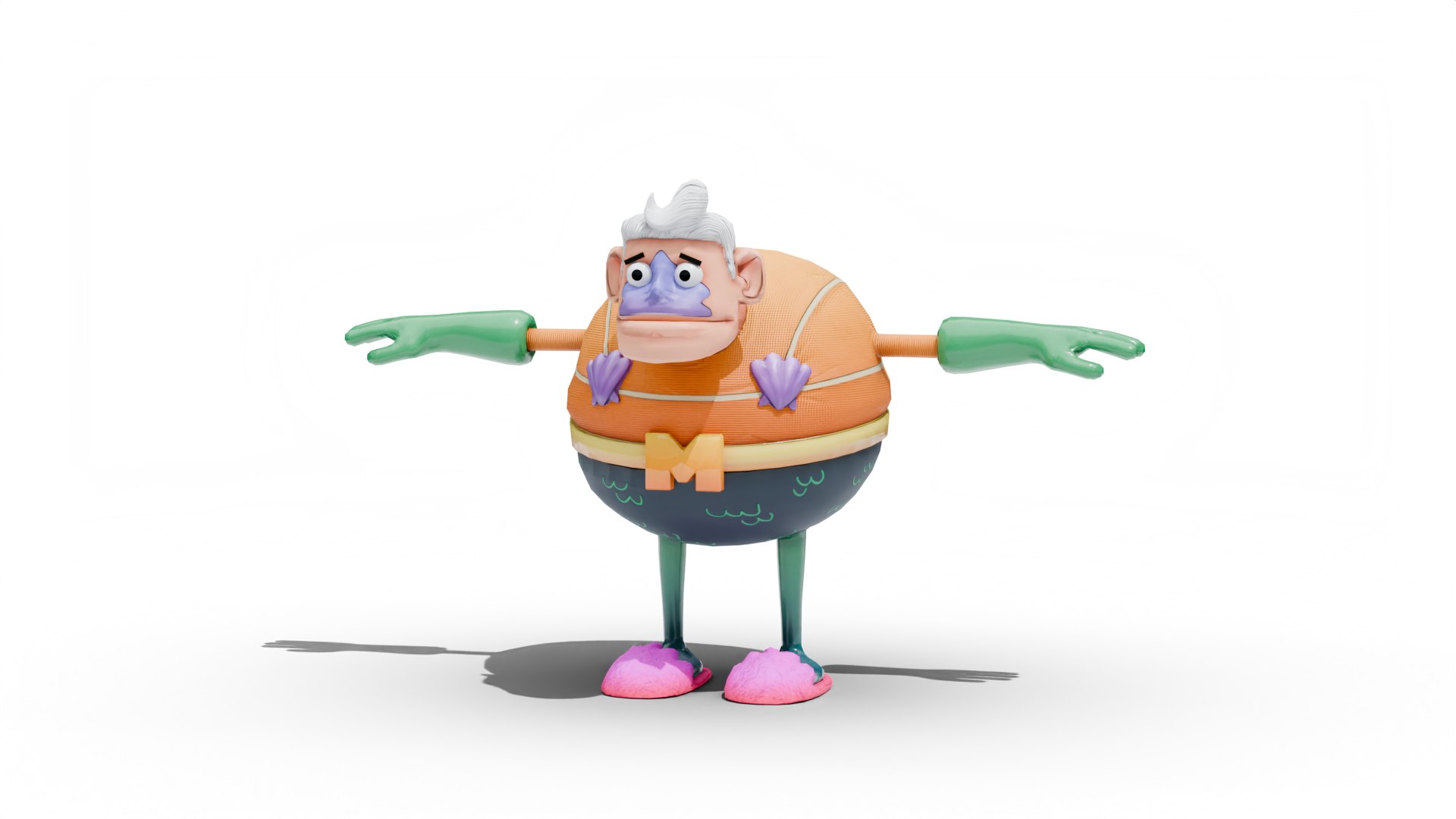 3D Model Mermaid Man - SpongeBob - TurboSquid 2470926