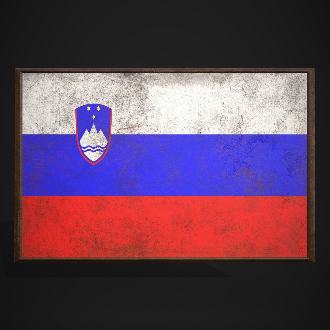 Old Picture Frame With Slovania Flag - Game Ready PBR Low-poly 3D Model ...