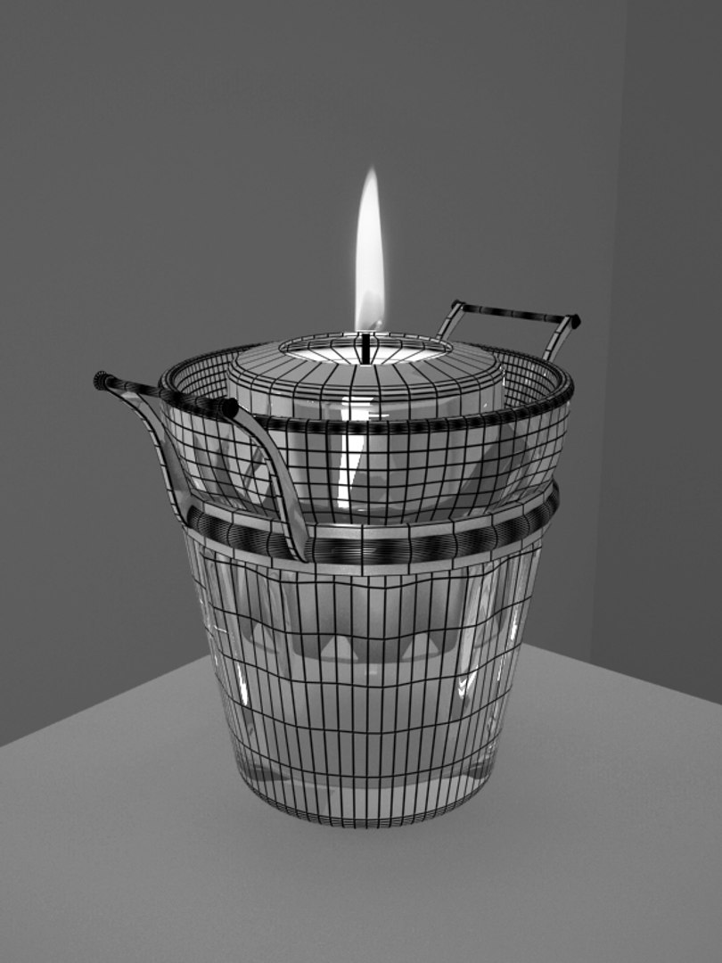 Glass Tea Light 3d Model