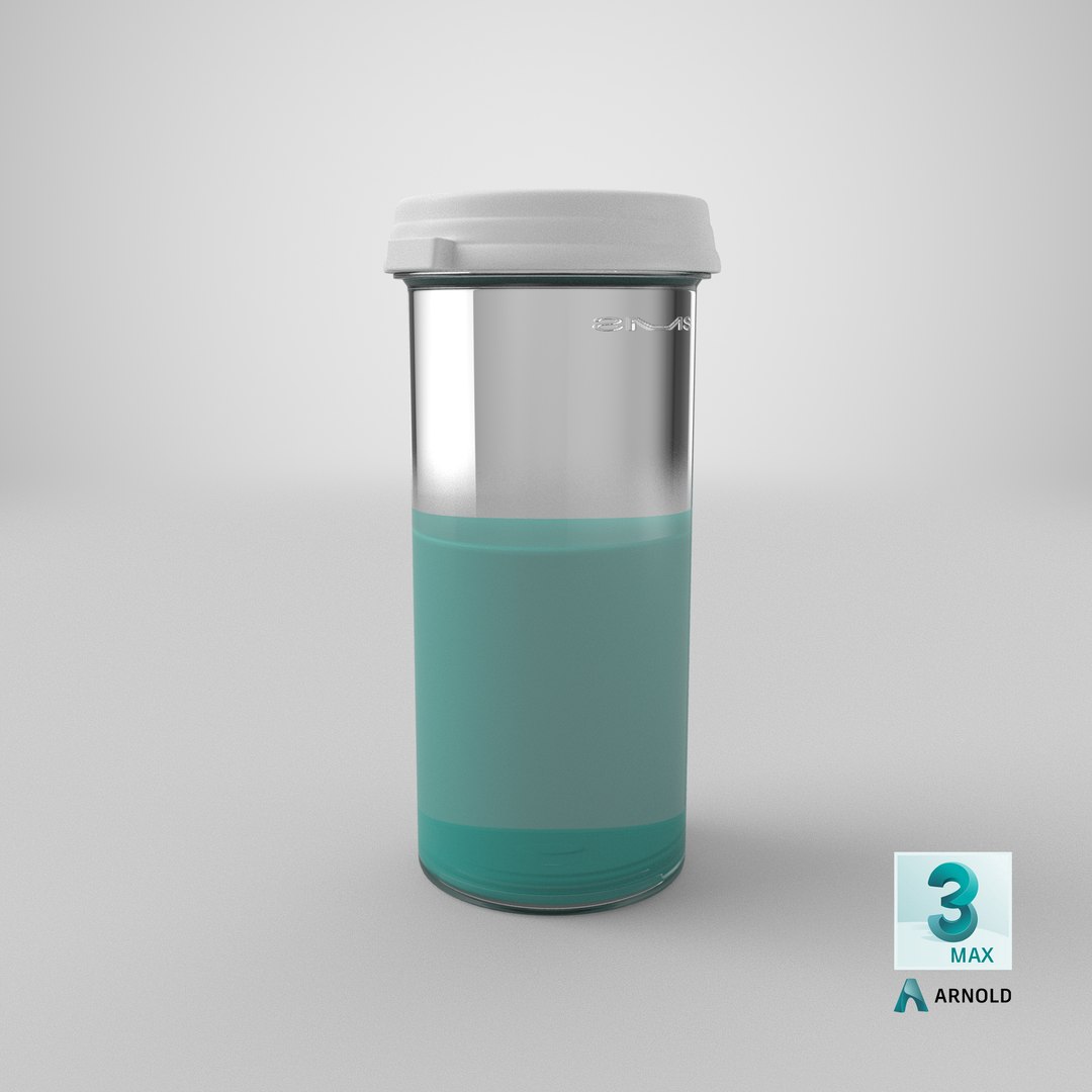 Pill Pod Vial 5dram 18ml Full 3D model - TurboSquid 2056098