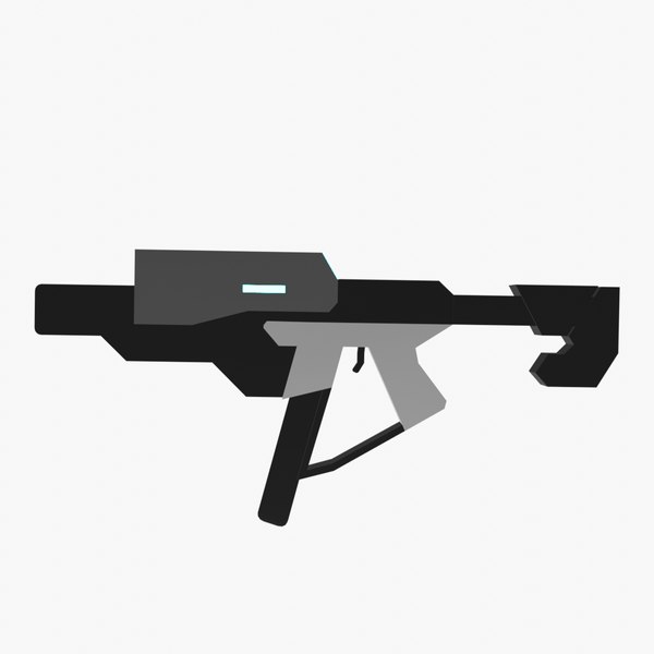 modelo 3d Low Poly Futuristic Gun - TurboSquid 1975246