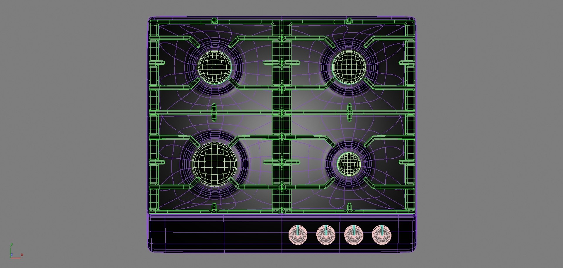 3D Gas Hob Model - TurboSquid 1545873