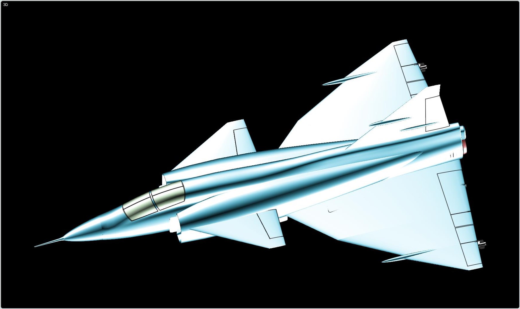 3d saab viggen aircraft solid model