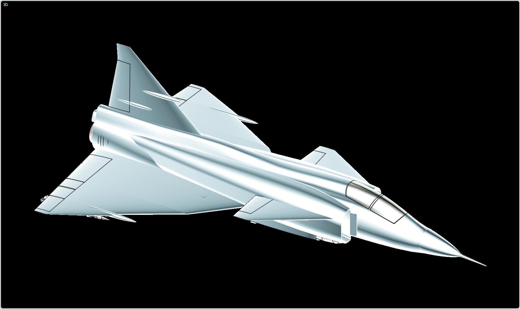 3d saab viggen aircraft solid model