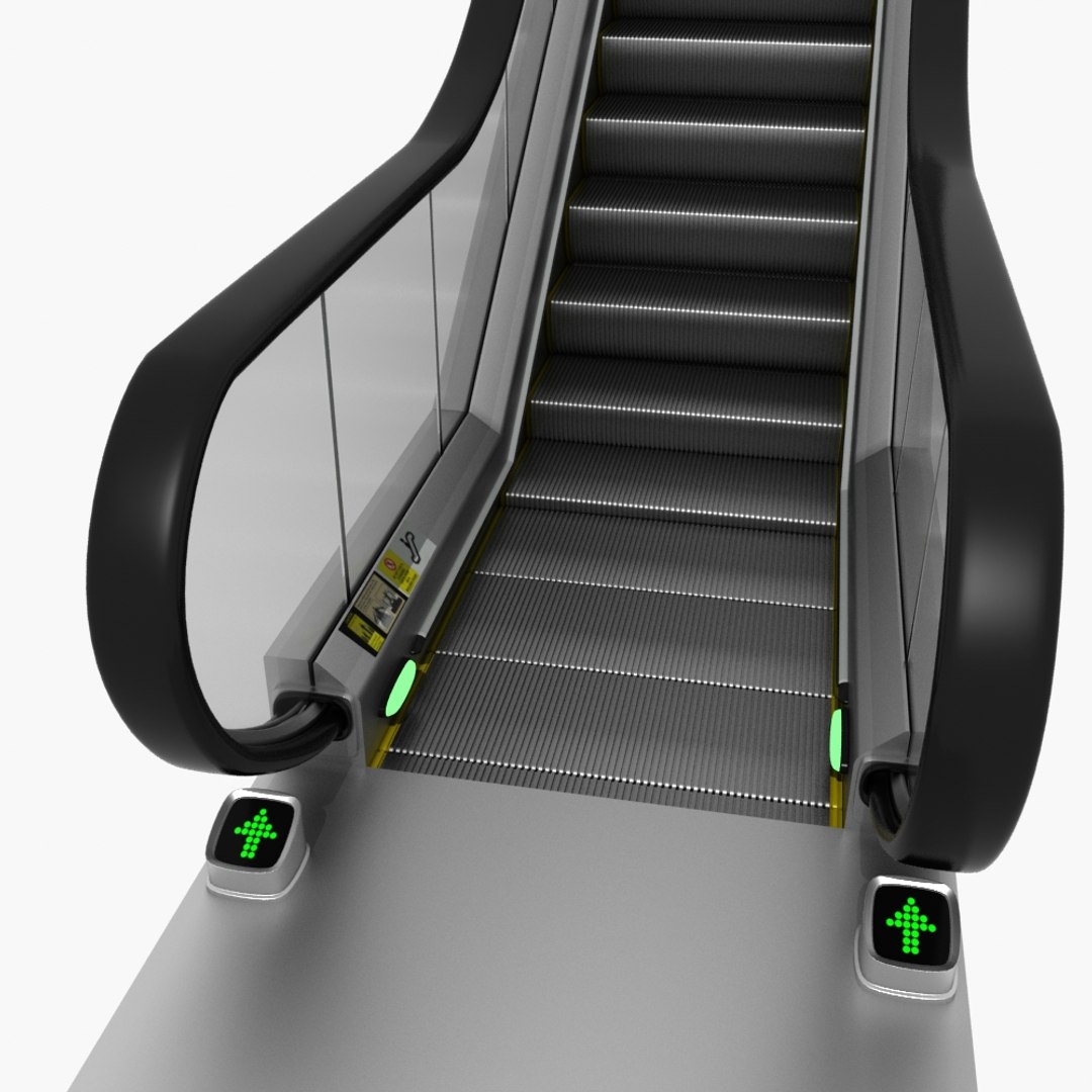 3d model escalator
