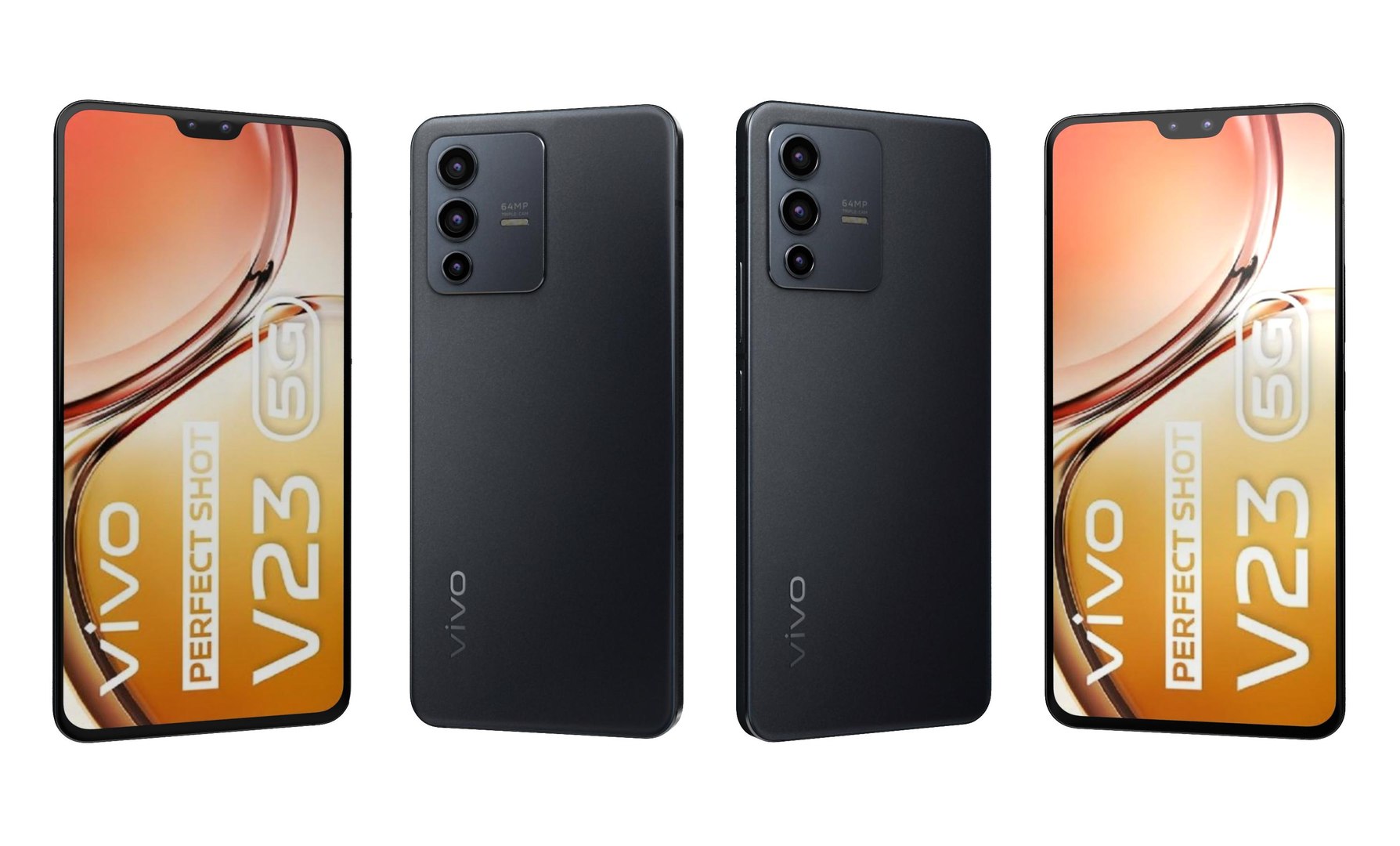 3D Vivo V23 5G Black And Gold Model - TurboSquid 1985898