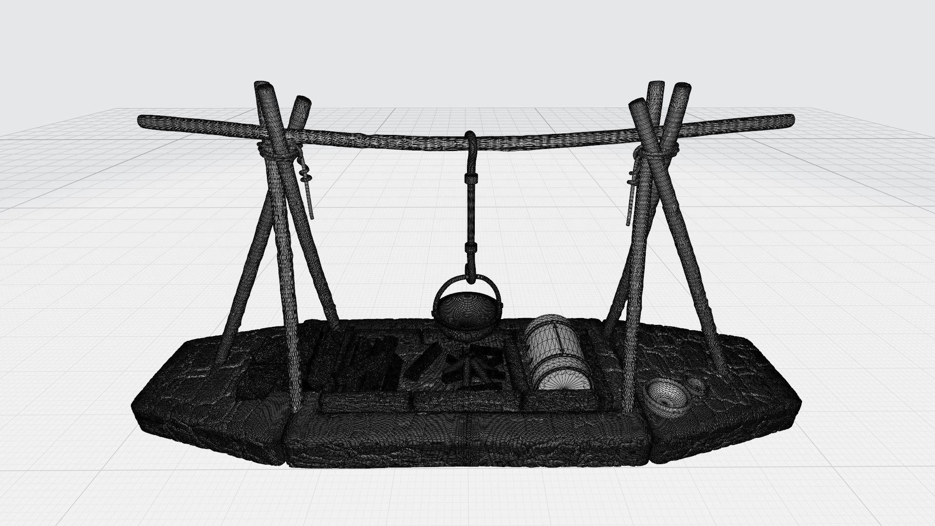 3D Model Medieval Campfire - TurboSquid 1683770