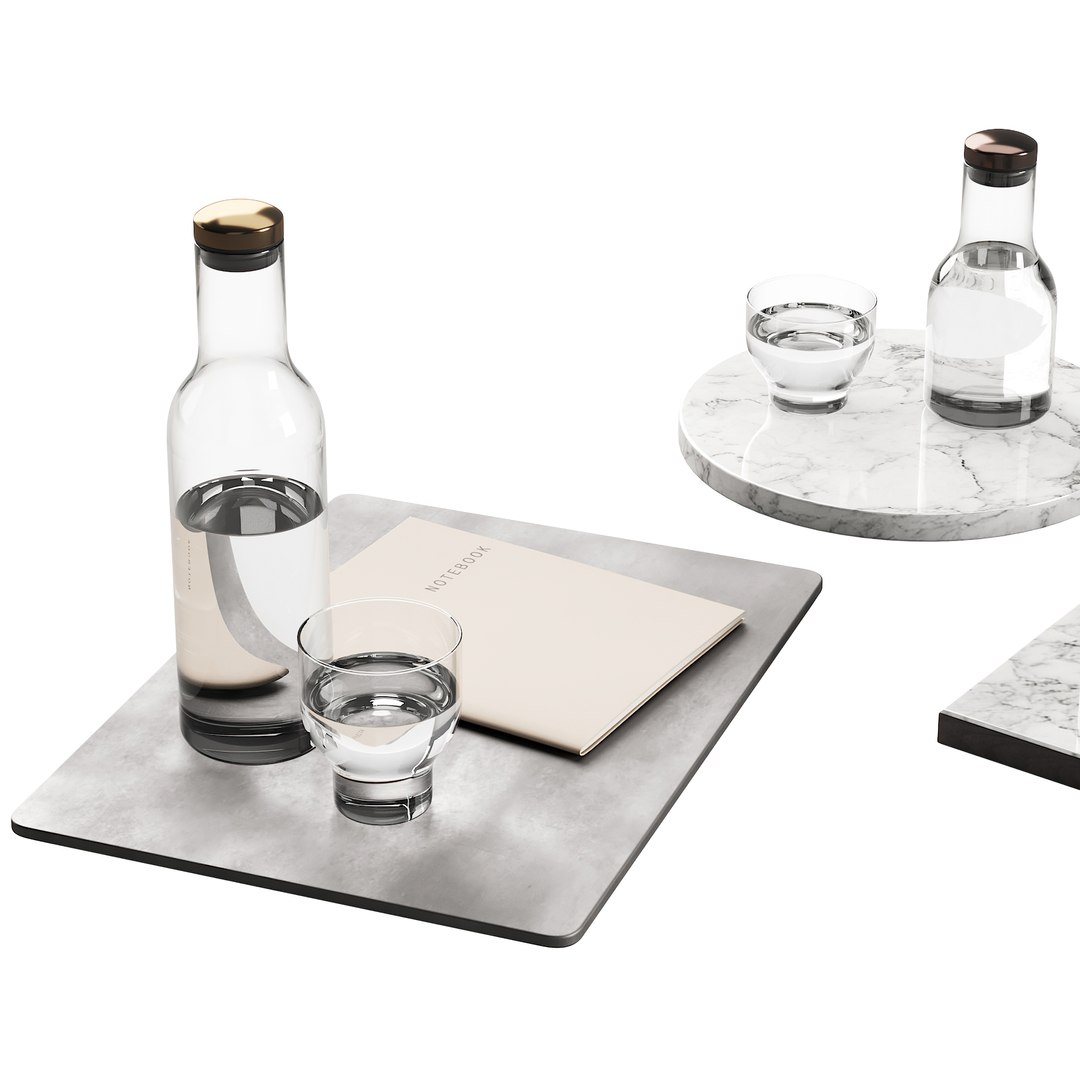 136 Dishes Decor Set 09 MENU Bottle Carafe By Norm P01 3D - TurboSquid ...
