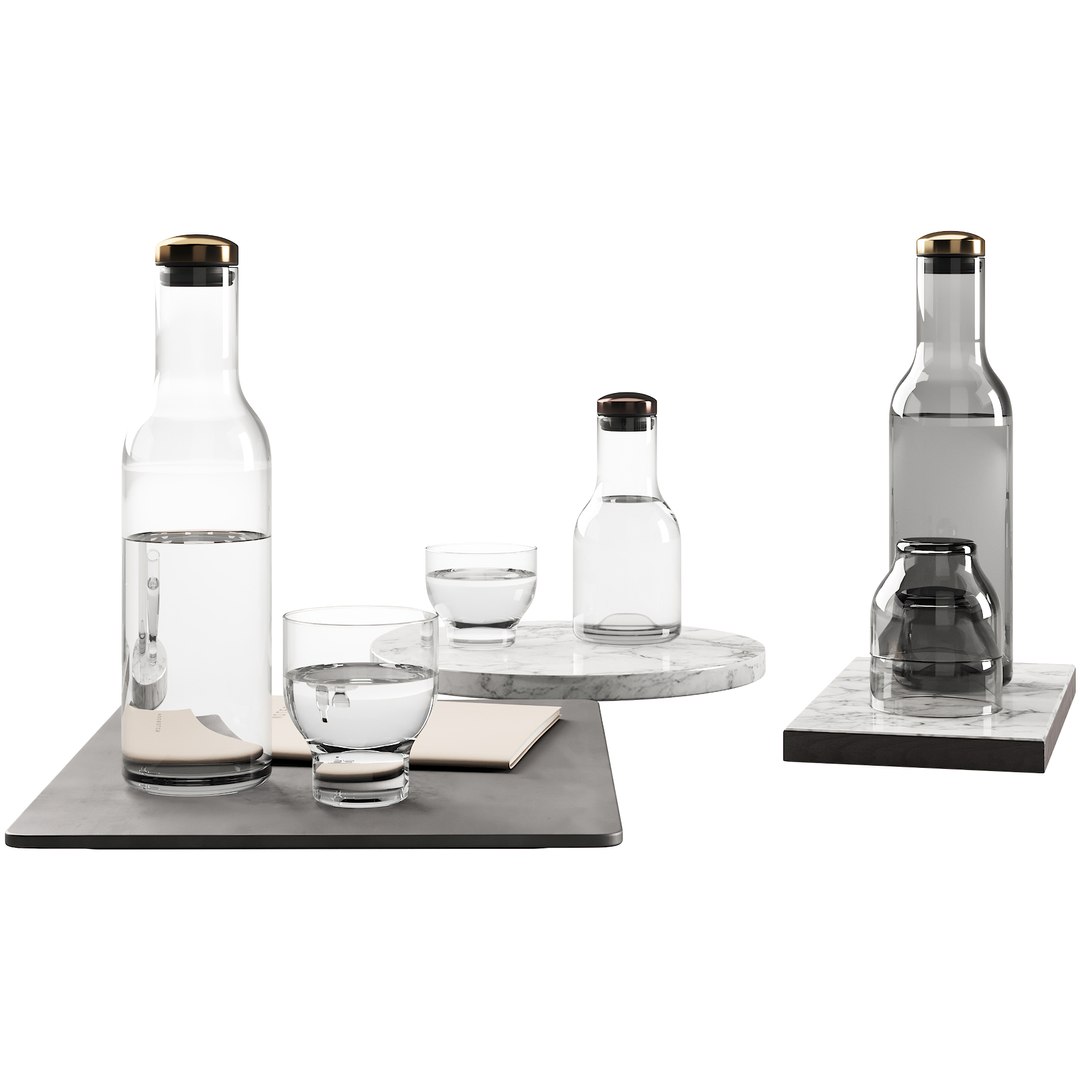 136 Dishes Decor Set 09 MENU Bottle Carafe By Norm P01 3D - TurboSquid ...