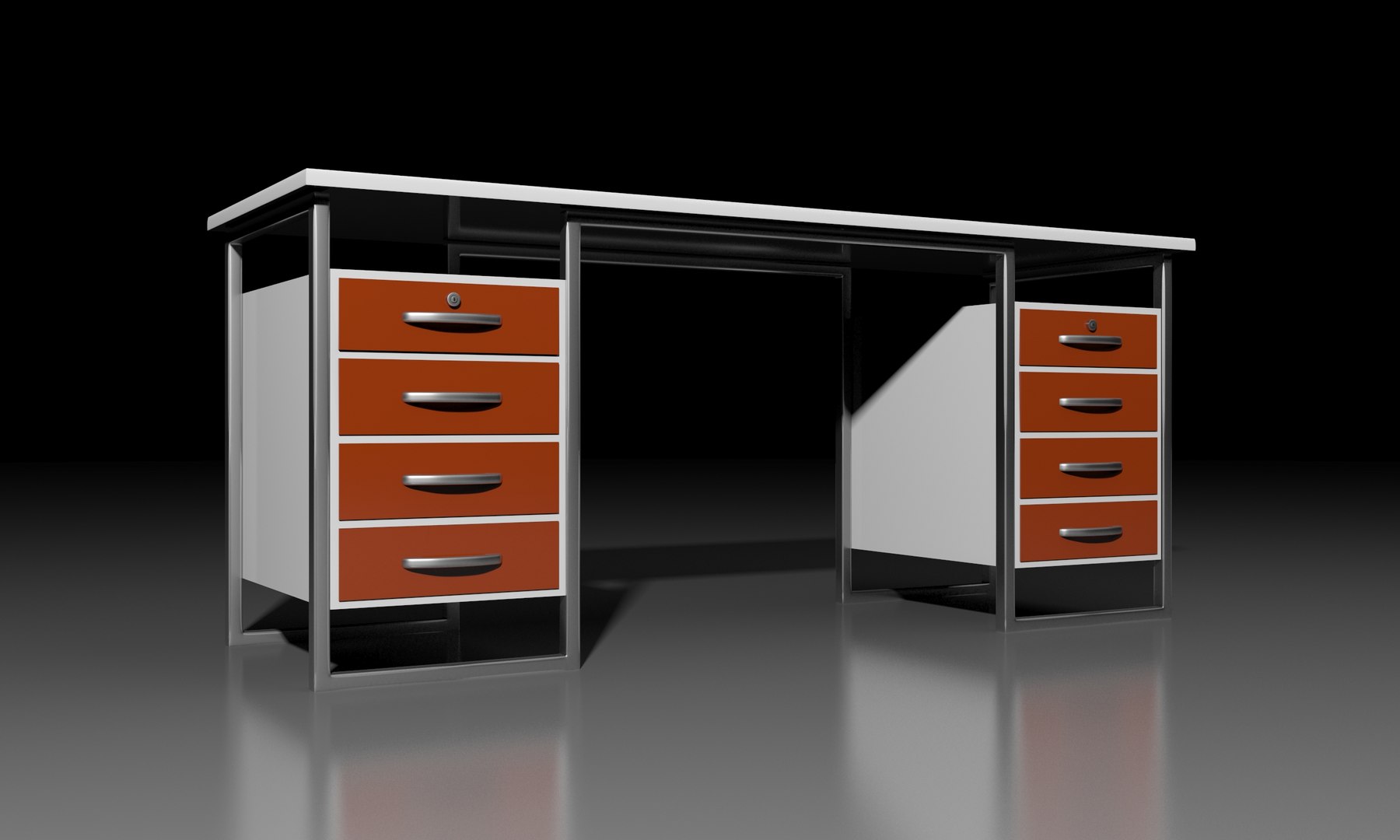 3D modern office desk - TurboSquid 1604468