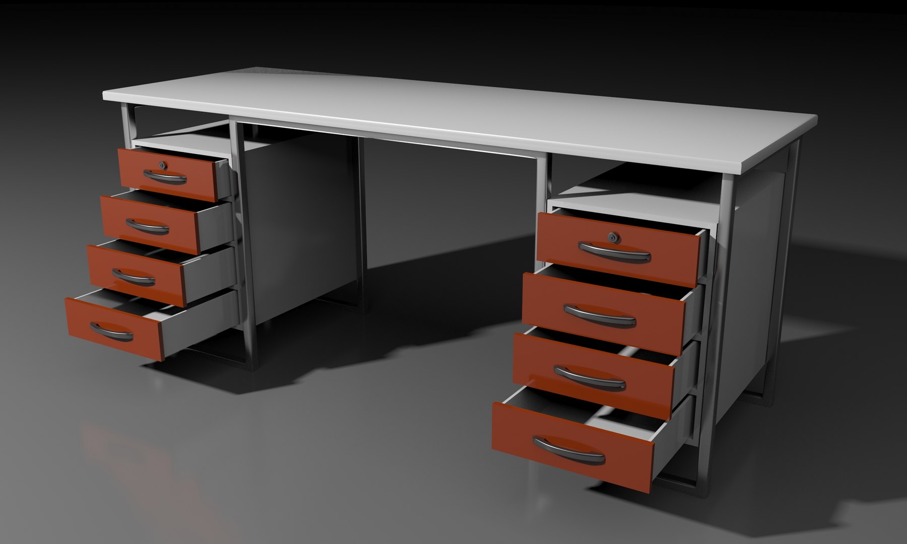 3D modern office desk - TurboSquid 1604468