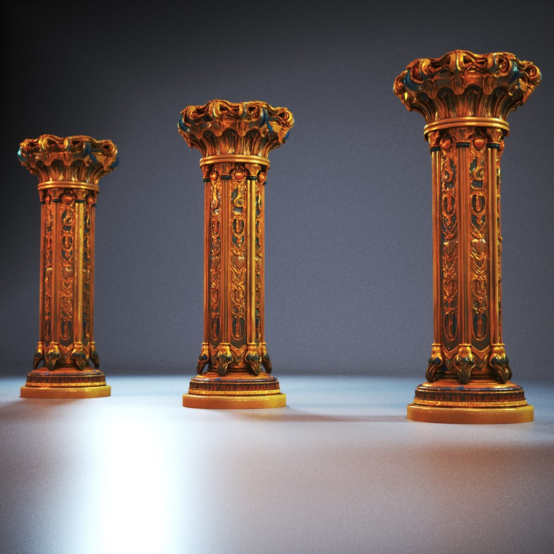 Egyptian Column Pack 3D Model - TurboSquid 2517104