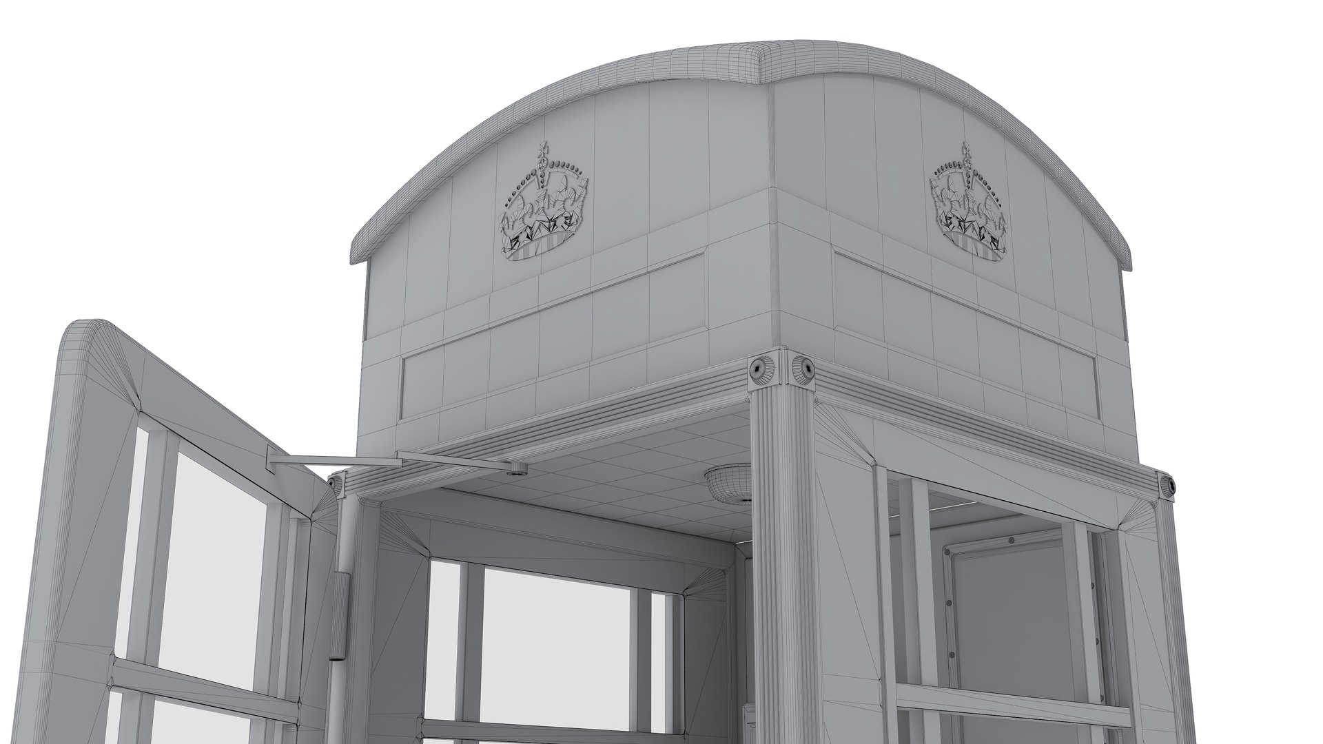 London Phone Box Black 3D Model - TurboSquid 2277323