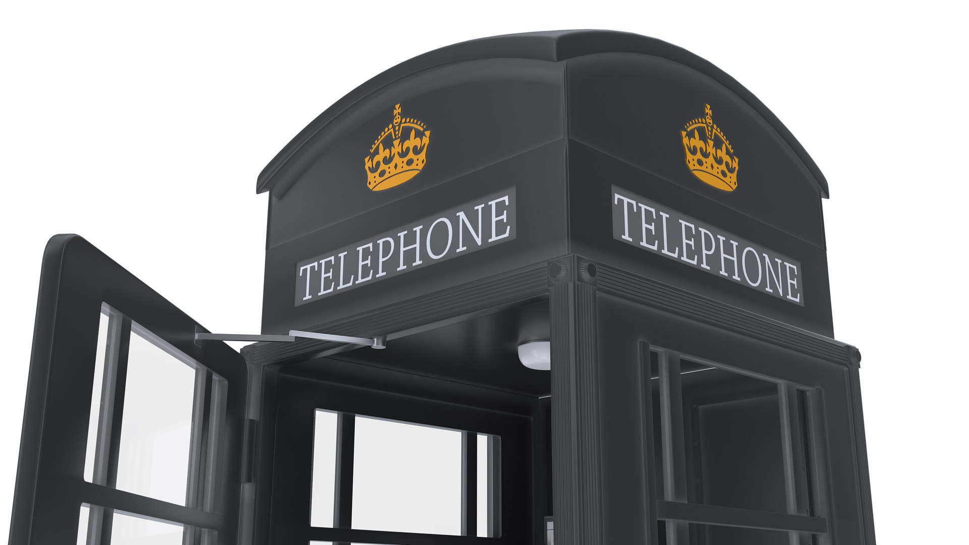 London Phone Box Black 3D Model - TurboSquid 2277323