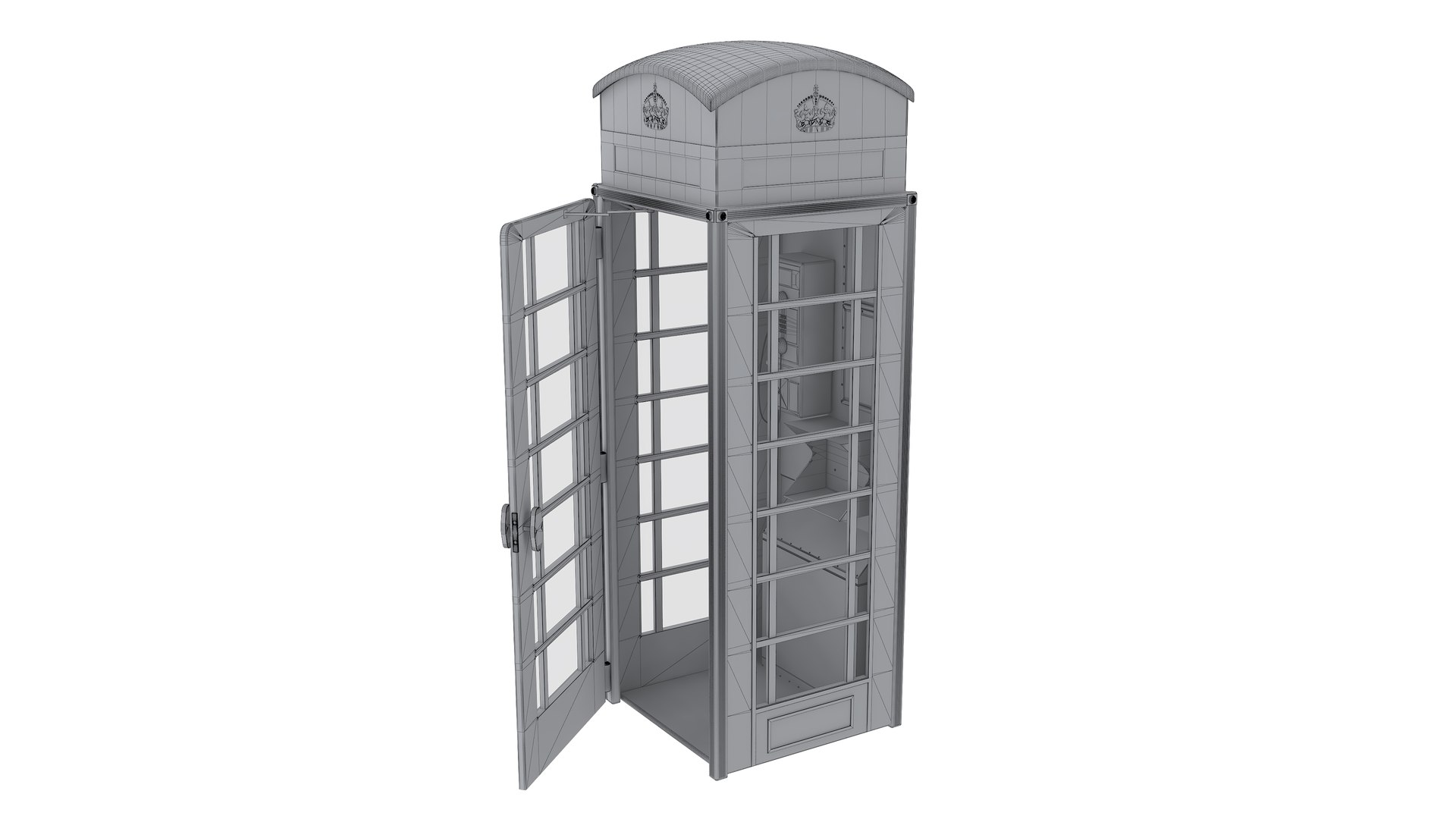 London Phone Box Black 3D Model - TurboSquid 2277323