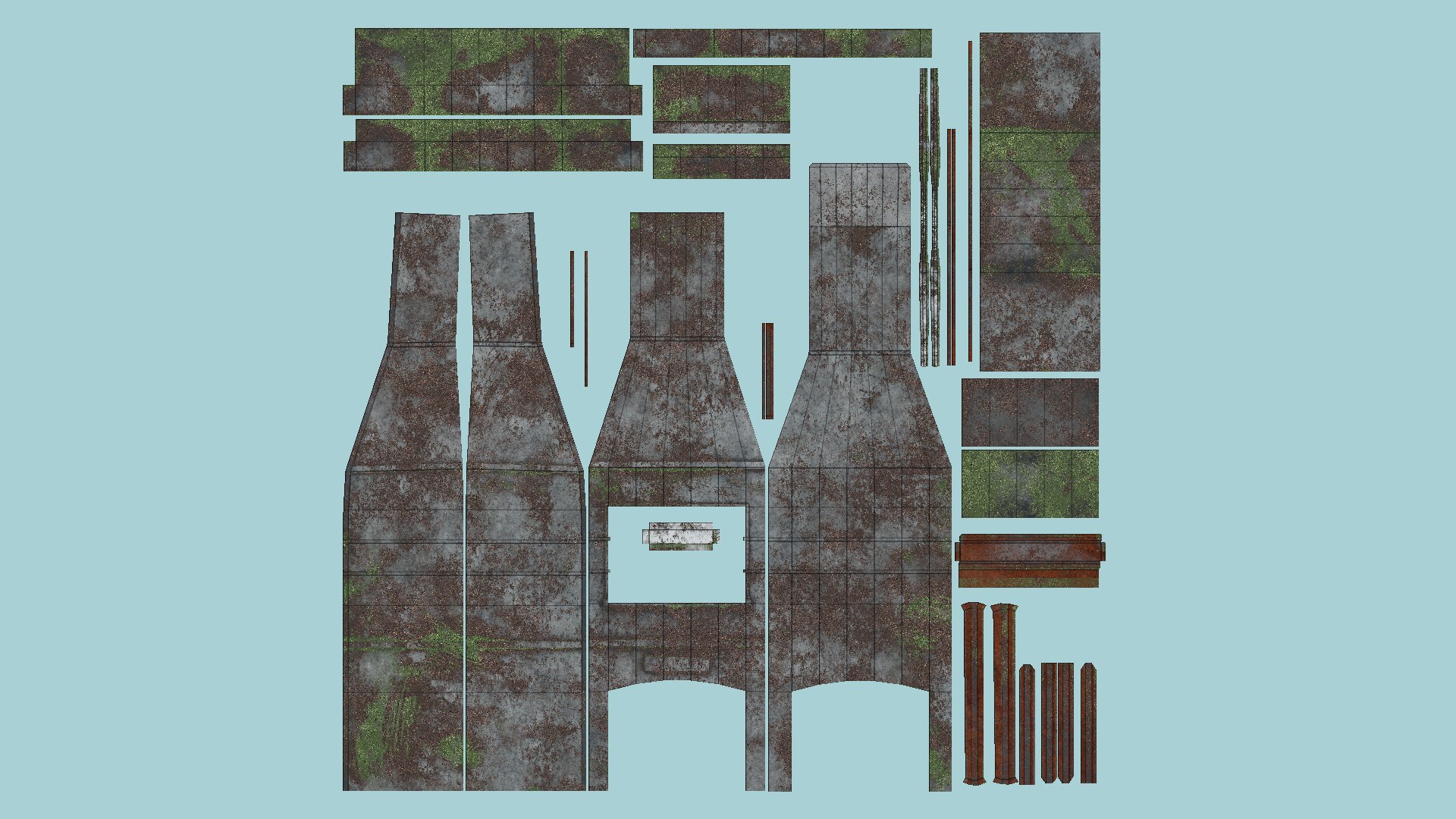 3D Brazilian Barbecue Grill 09 Destroyed - Interior Design - TurboSquid ...