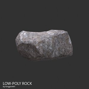 3d model low-poly rock