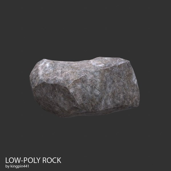 low-poly rock 3ds