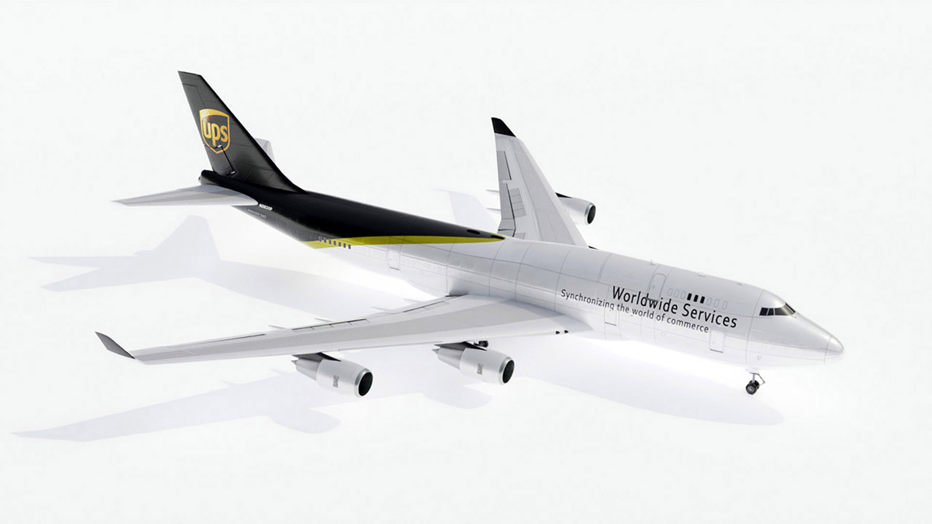 Max 747-400 Airliner Ups 747 Jumbo