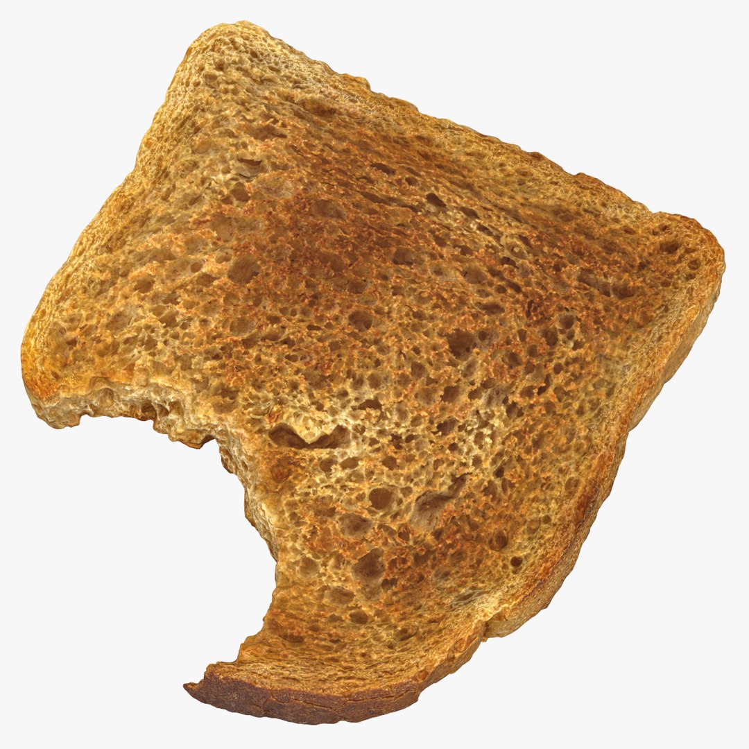 3D Bread Toast White 01 Bitten model - TurboSquid 2075099