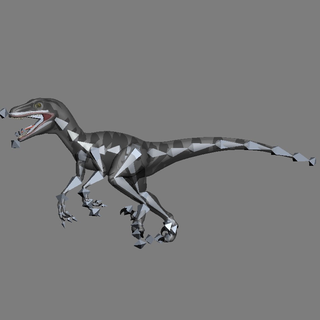 Velociraptor Dinosaur Din00 3d C4d