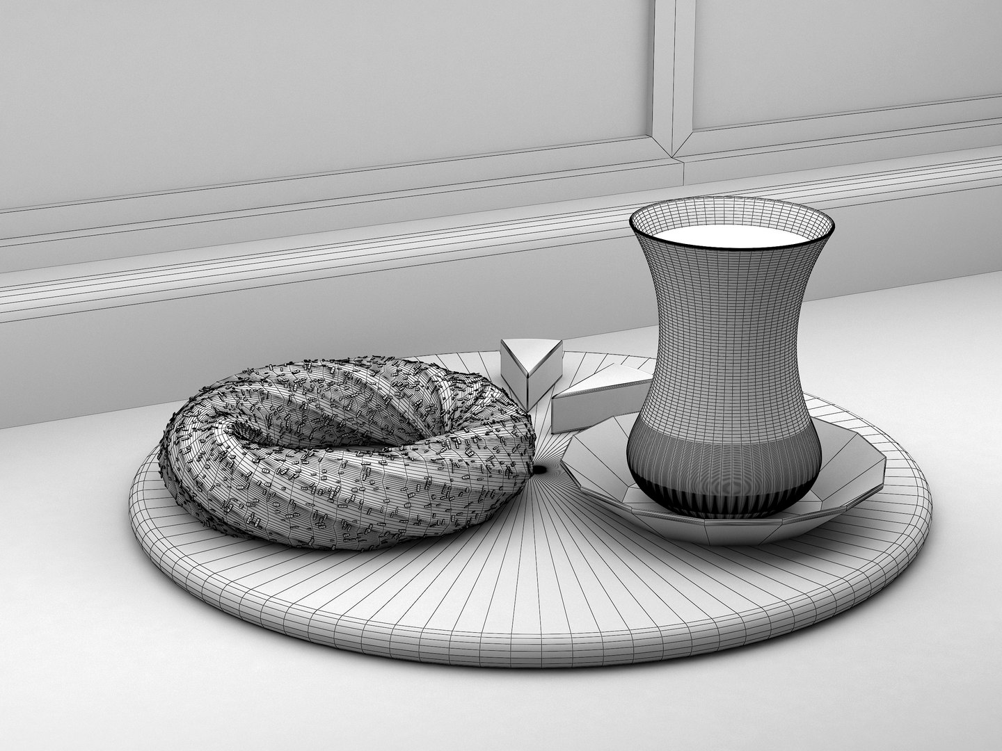 Simit Cay 3d Model Turkish Breakfast 3D Model - TurboSquid 1876822